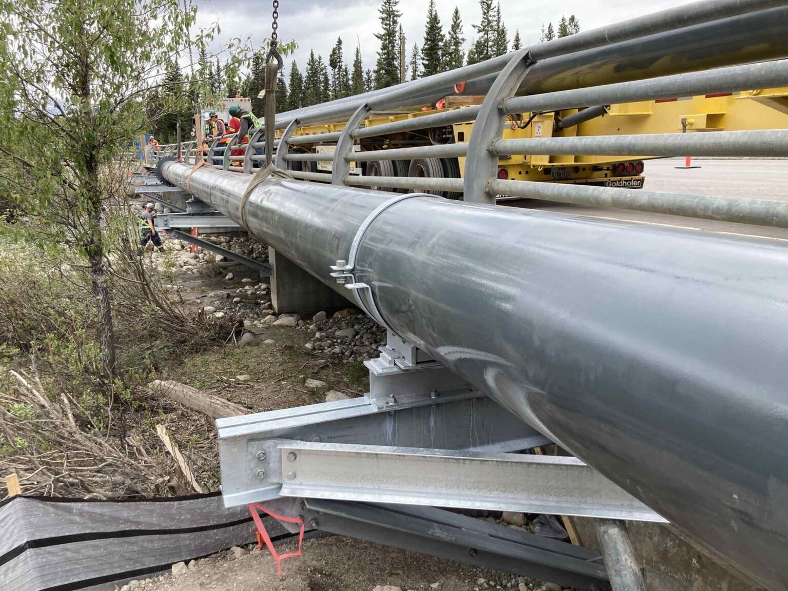 Pipestone Waterline Crossing at Lake Louise, Banff Park