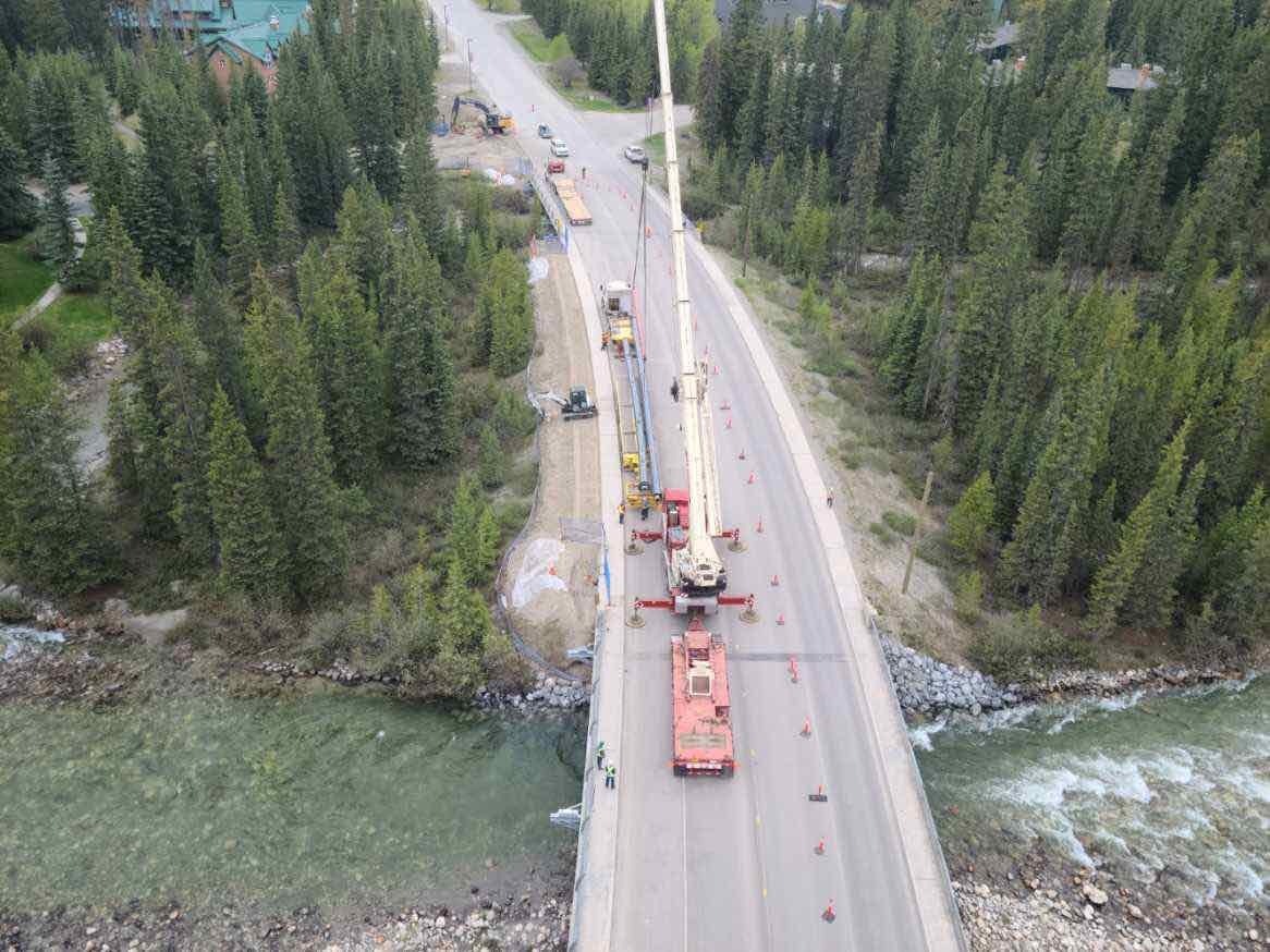 Pipestone Waterline Crossing at Lake Louise, Banff Park